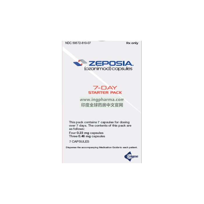 【奥扎尼莫德,ozanimod,ZEPOSIA】说明书_代购价格_印度直邮-印度全球药房