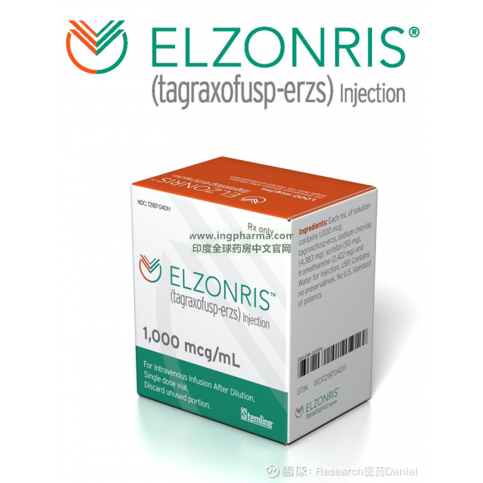 【tagraxofusp-erz,Elzonris】说明书_代购价格_印度直邮-印度全球药房
