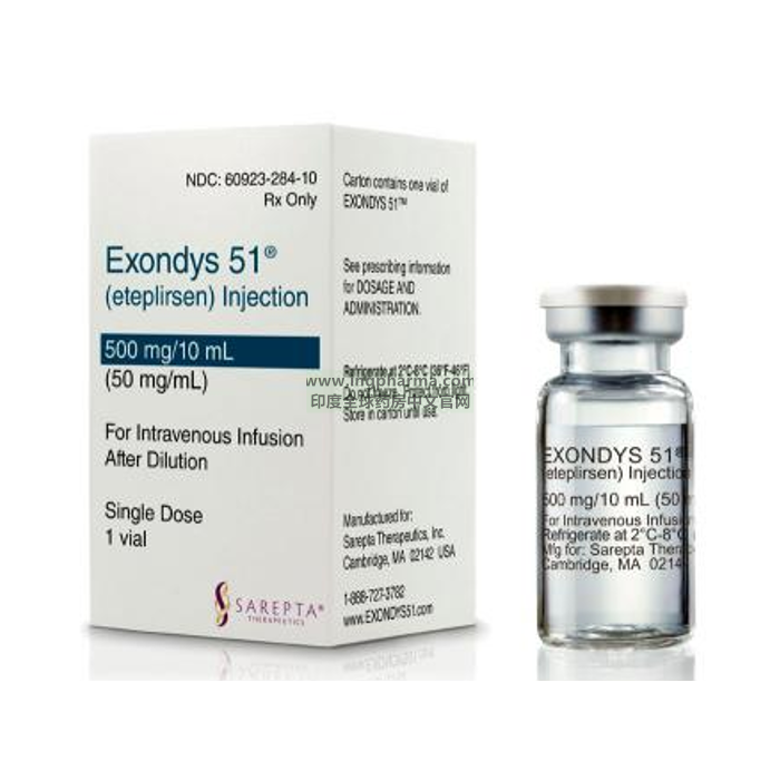 【替普利森,eteplirsen,Exondys51】说明书_代购价格_印度直邮-印度全球药房
